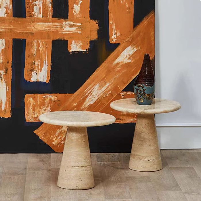Originality Red Natural Cave Stones Side Table | BVH Modern LED ...