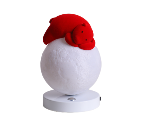 Resin Red Plush Single Head Rechargeable Table Lamp | BVH Modern LED ...