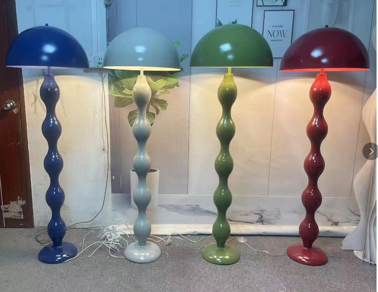 Vintage French Cream Wind Gourd Resin Floor Lamp Red | BVH Modern LED ...