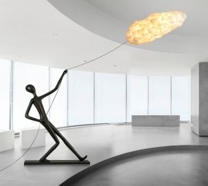 Postmodern Sculpture Decoration Large Ornament Cloud Light Humanoid Art ...